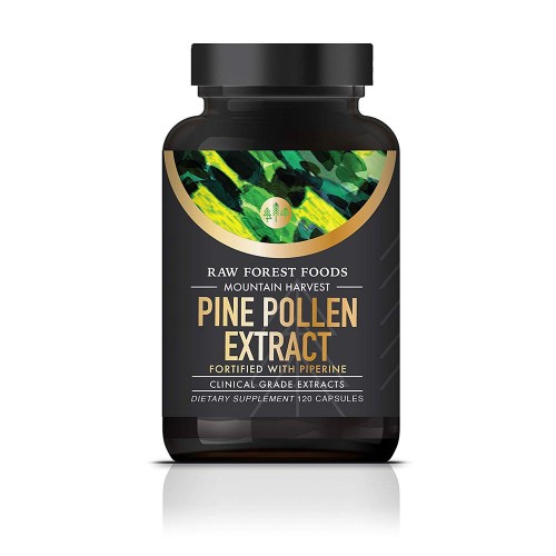 Extrato de Pólen de Pinho com piperina, Raw Forest Foods, 120 caps ...